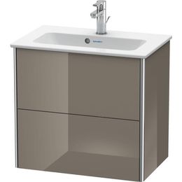 Duravit XSquare Waschtisch-Unterschrank XS416508989 61x56x38,8cm, 2 Schubk&auml;sten, Flannel Grey hochglanz