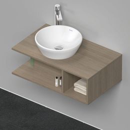 Duravit D-Neo Waschtisch-Unterschrank DE491803535 80 x 48 cm, Eiche Terra, wandh&auml;ngend, 1 Fach, 1 Konsolenplatte