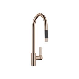 Dornbracht Tara Ultra Pull-down K&uuml;chenarmatur 33870875-42 herausziehbar, mit Brausefunktion, Ausladung 240mm, Bronze geb&uuml;rstet