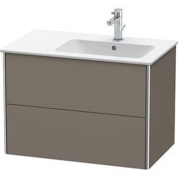 Duravit XSquare Waschtisch-Unterschrank XS417709090 81x56x47,8cm, 2 Schubk&auml;sten, Becken rechts, Flannel Grey seidenmatt