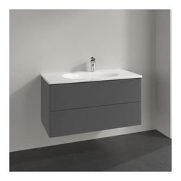 Villeroy & Boch Villeroy und Boch Antao Waschtisch-Unterschrank L05100GK 98,8x50,4x49,6cm, mit Frontstruktur, anthracite matt lacquer, mit Beleuchtung