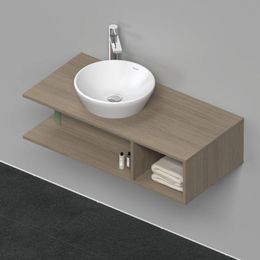 Duravit D-Neo Waschtisch-Unterschrank DE491903535 100 x 48 cm, Eiche Terra, wandh&auml;ngend, 1 Fach, 1 Konsolenplatte