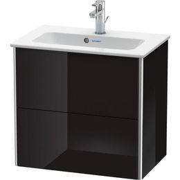 Duravit XSquare Waschtisch-Unterschrank XS416504040 61x56x38,8cm, 2 Schubk&auml;sten, schwarz hochglanz