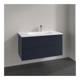 Villeroy & Boch Villeroy und Boch Antao Waschtisch-Unterschrank L05100HG 98,8x50,4x49,6cm, mit Frontstruktur, midnight blue matt lacquer, mit Beleuchtung