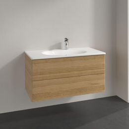 Villeroy & Boch Villeroy und Boch Antao Waschtisch-Unterschrank K05100HN 98,8x50,4x49,6cm, mit Frontstruktur, honey oak