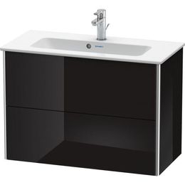 Duravit XSquare Waschtisch-Unterschrank XS416604040 81x56x38,8cm, 2 Schubk&auml;sten, schwarz hochglanz