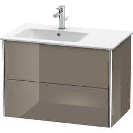 Duravit XSquare Waschtisch-Unterschrank XS417608989 81x56x47,8cm, 2 Schubk&auml;sten, Becken links, Flannel Grey hochglanz