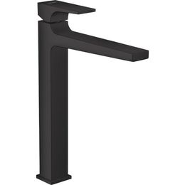 Hansgrohe Metropol Waschtisch-Einhebelmischer 32512670 Ausladung 204 mm, Push-Open Ablaufgarnitur, mattschwarz