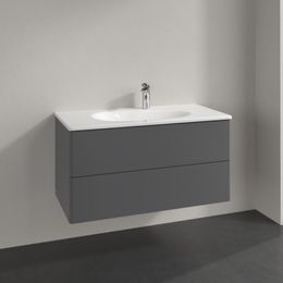 Villeroy & Boch Villeroy und Boch Antao Waschtisch-Unterschrank L05000GK 98,8x50,4x49,6cm, ohne Frontstruktur, anthracite matt lacquer, mit Beleuchtung