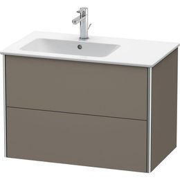 Duravit XSquare Waschtisch-Unterschrank XS417609090 81x56x47,8cm, 2 Schubk&auml;sten, Becken links, Flannel Grey seidenmatt