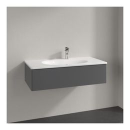Villeroy & Boch Villeroy und Boch Antao Waschtisch-Unterschrank L02000GK 98,8x25,6x49,3cm, ohne Frontstruktur, anthracite matt lacquer, mit Beleuchtung