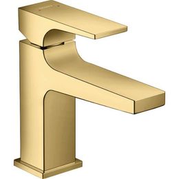 Hansgrohe Metropol Waschtisch-Einhebelmischer 32500990 Ausladung 127mm, Push-Open Ablaufgarnitur, polished gold optic