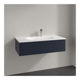 Villeroy & Boch Villeroy und Boch Antao Waschtisch-Unterschrank L02000HG 98,8x25,6x49,3cm, ohne Frontstruktur, midnight blue matt lacquer, mit Beleuchtung
