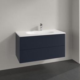 Villeroy & Boch Villeroy und Boch Antao Waschtisch-Unterschrank K05100HG 98,8x50,4x49,6cm, mit Frontstruktur, midnight blue matt lacquer