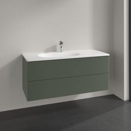 Villeroy & Boch Villeroy und Boch Antao Waschtisch-Unterschrank K06100HL 118,8x50,4x49,3cm, mit Frontstruktur, leaf green matt lacquer