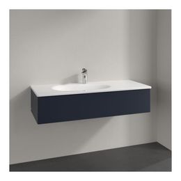Villeroy & Boch Villeroy und Boch Antao Waschtisch-Unterschrank L03100HG 118,8x25,6x49,3cm, mit Frontstruktur, midnight blue matt lacquer, mit Beleuchtung