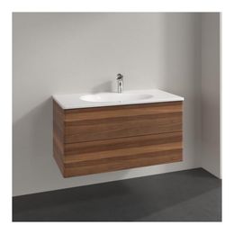 Villeroy & Boch Villeroy und Boch Antao Waschtisch-Unterschrank L05000HM 98,8x50,4x49,6cm, ohne Frontstruktur, warm walnut, mit Beleuchtung
