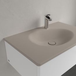 Villeroy & Boch Villeroy und Boch Antao Schrankwaschtisch 4A7581AM 80x50cm, eckig, 1 Hahnloch, ohne &Uuml;berlauf, almond C-plus