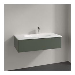 Villeroy & Boch Villeroy und Boch Antao Waschtisch-Unterschrank L02000HL 98,8x25,6x49,3cm, ohne Frontstruktur, leaf green matt lacquer, mit Beleuchtung