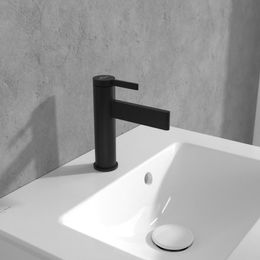 Villeroy & Boch Villeroy und Boch Dawn Einhebel-Waschtischarmatur TVW106103151K5 ohne Ablaufgarnitur, matt black