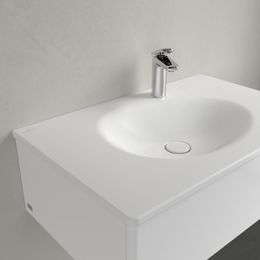 Villeroy & Boch Villeroy und Boch Antao Schrankwaschtisch 4A7581RW 80x50cm, eckig, 1 Hahnloch, ohne &Uuml;berlauf, stone white C-plus