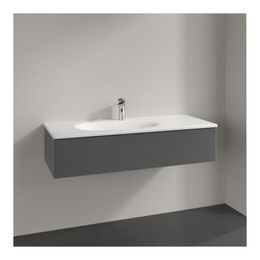 Villeroy & Boch Villeroy und Boch Antao Waschtisch-Unterschrank L03100GK 118,8x25,6x49,3cm, mit Frontstruktur, anthracite matt lacquer, mit Beleuchtung