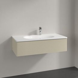 Villeroy & Boch Villeroy und Boch Antao Waschtisch-Unterschrank K02100HJ 98,8x25,6x49,3cm, mit Frontstruktur, silk grey matt lacquer