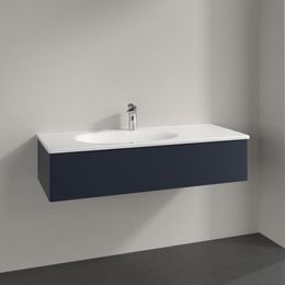 Villeroy & Boch Villeroy und Boch Antao Waschtisch-Unterschrank L03000HG 118,8x25,6x49,3cm, ohne Frontstruktur, midnight blue matt lacquer, mit Beleuchtung