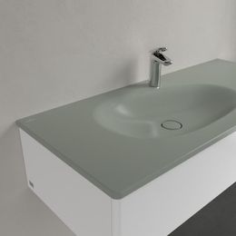 Villeroy & Boch Villeroy und Boch Antao Schrankwaschtisch 4A77LBR8 120x50cm, eckig, 1 Hahnloch, verdeckter &Uuml;berlauf, morning green C-plus