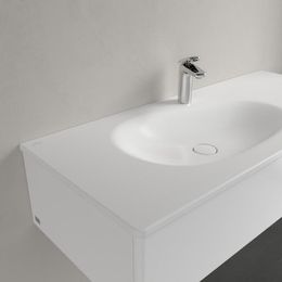 Villeroy & Boch Villeroy und Boch Antao Schrankwaschtisch 4A77LBRW 120x50cm, eckig, 1 Hahnloch, verdeckter &Uuml;berlauf, stone white C-plus