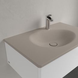 Villeroy & Boch Villeroy und Boch Antao Schrankwaschtisch 4A7584AM 80x50cm, eckig, 1 Hahnloch, verdeckter &Uuml;berlauf, almond C-plus