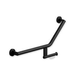 HEWI System 900 Winkelgriff 900.22.30360DC 620 x 283 mm, Edelstahl pulverbeschichtet schwarz tiefmatt, links