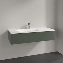 Villeroy & Boch Villeroy und Boch Antao Waschtisch-Unterschrank K03100HL 118,8x25,6x49,3cm, mit Frontstruktur, leaf green matt lacquer