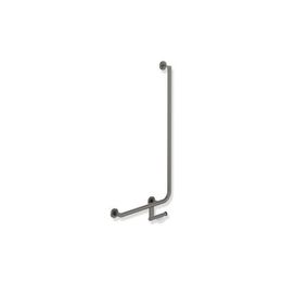 HEWI System 900 Winkelgriff 900.22.14660SC Edelstahl pulverbeschichtet dunkelgrau perlglimmer tiefmatt, 1000 x 500 mm, Ausf&uuml;hrung links