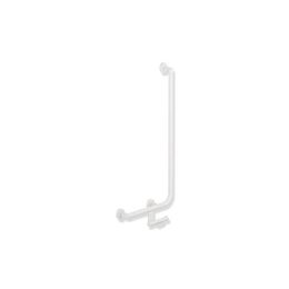 HEWI System 900 Winkelgriff 900.22.14560DX Edelstahl pulverbeschichtet wei&szlig; tiefmatt, 900 x 400 mm, Ausf&uuml;hrung links