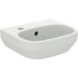 Ideal Standard i.life A Handwaschbecken T451501 35x30x15cm, mit Hahnloch und &Uuml;berlauf, Hahnbank links, wei&szlig;