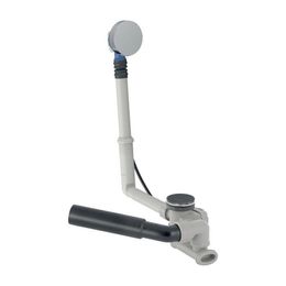 Geberit d52 Badewannenablauf 150520216 mit Drehbet&auml;tigung, mit Fertigbauset, L&auml;nge 26cm, hochglanz-verchromt