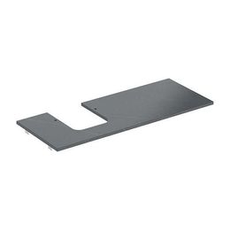 Geberit One Waschtisch-Platte 505125002 120x2x47cm, Ausschnitt links, Steinzeug, Marmoroptik schwarz/matt