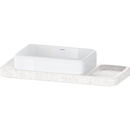 Duravit Qatego Waschtisch-Konsolen-Set D4800100 100x41x90cm, mit Konsole, Marmor Struktur poliert