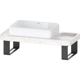 Duravit Qatego Waschtisch-Konsolen-Set D4800400 100x45x90cm, mit Konsole, Konsolentr&auml;ger, Marmor Struktur poliert