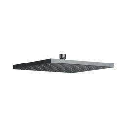 KEUCO Kopfbrause 53086130100 Schwarzchrom geb&uuml;rstet, 250 x 250 mm, eckig