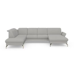 Sit & More Wohnlandschaft SIT & MORE, B:338cm H:84cm T:207cm, grau, Sofas, "Fashion U-Form", wahlweise mit Kopfteilverstellung, Vorziehsitz, motorisch,