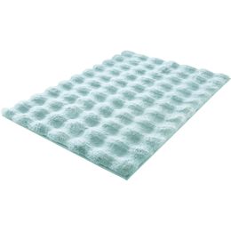 Badematte Kleine Wolke, H:28mm, gr&uuml;n, Polyester, Badematten, "Cloud", Badteppich, Uni Farben, Hoch-Tief Effekt, besonders weich
