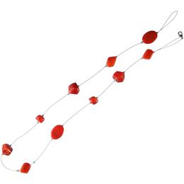 Dekokette Liedeco, L:80cm, rot, Materialmix, Gardinenbefestigungen, "Rubin", zur Dekoration von Seitenschals, Gardinen