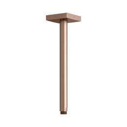 KEUCO Universal Brausearm 53089290302 Ausladung 300 mm, rotgold geb&uuml;rstet, Deckenanschluss, Rosette eckig