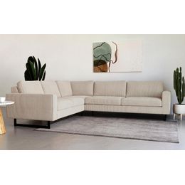 Ecksofa Home Affaire, B:290cm H:85cm T:250cm, beige, 92% Polyester, 8% Nylon, Wohnzimmer, Sofas, "Pinto, XXL, 250/290 cm, langer Schenkel, Ottomane",