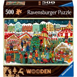 Ravensburger Kinder Puzzle "Weihnachtsmarkt", bunt, B:40cm H:27cm, Puzzles, 500 XXL Teile; Made in Europe