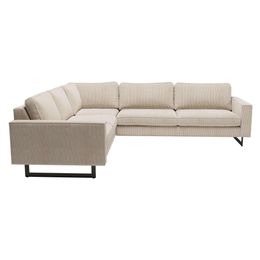 Ecksofa Home Affaire, B:290cm H:85cm T:250cm, beige, 92% Polyester, 8% Nylon, Wohnzimmer, Sofas, "Pinto, XXL, 250/290 cm, langer Schenkel, Ottomane",