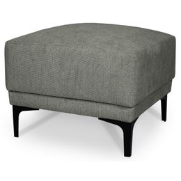 Polsterhocker OTTO HOME, B:58cm H:45cm T:58cm, grün, 90% PES, 10% NY, Hocker, "Xander", Breite 58 cm, Soft-Touch Chenille, schwarze Metallfüße