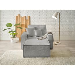 Loveseat OTTO HOME, B:120cm H:85cm T:166cm, grau, Bezugstoff aus 90% recyeltem Material ;Aqua Clean ;Gramatur 580g/qm +/- 5%, Sessel, "FINNLEY,